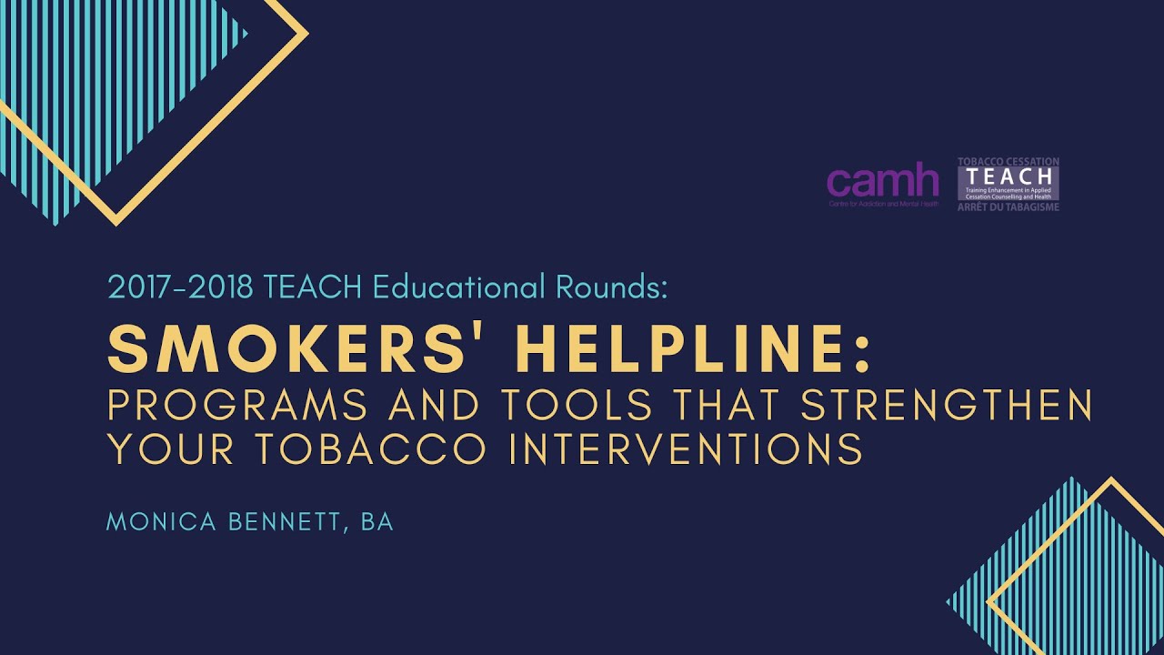 TEACH Educational Rounds: Smokers' Helpline (2017.07.19) - YouTube