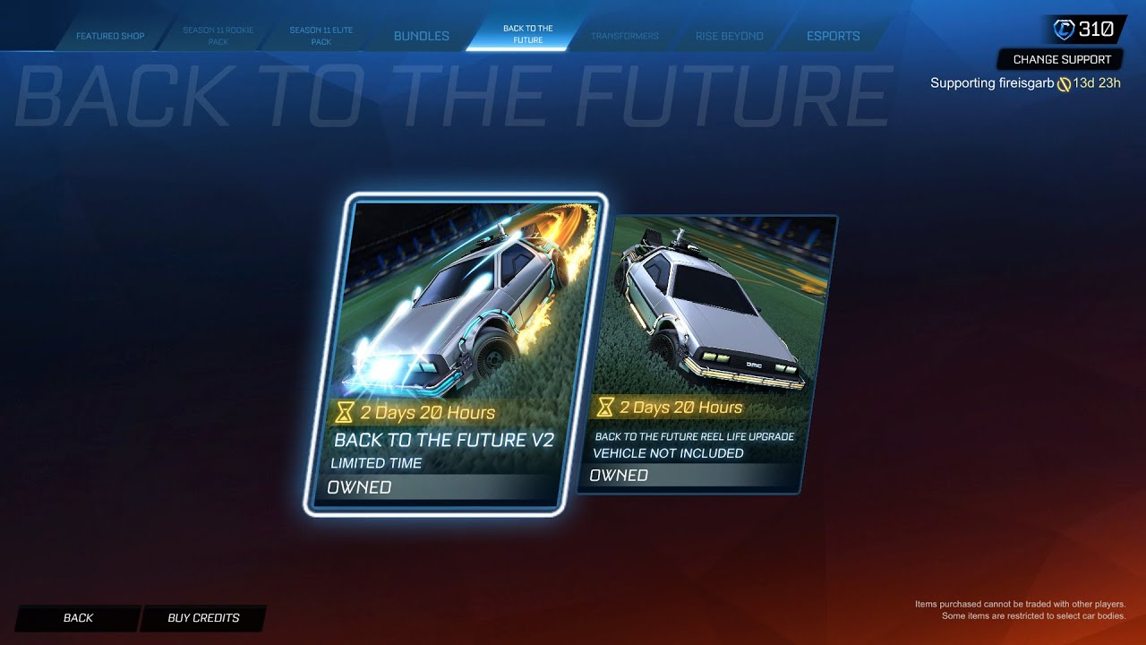 New Back To The Future DeLorean Time Machine V2 Bundle In Rocket League ...