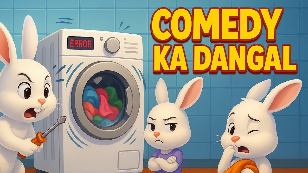 "Rabbit in Trouble! 😂 Washing Machine Comedy Edition – Bunny Tales ...