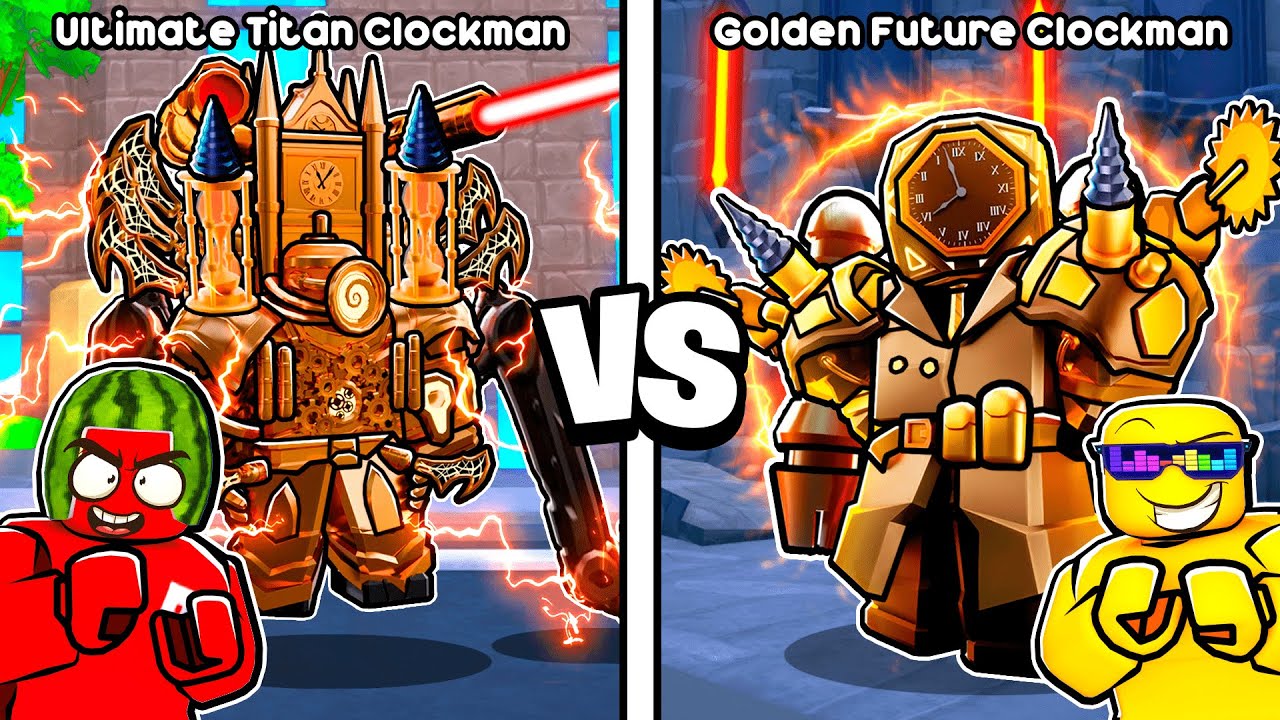GOLDEN GODLY CLOCK vs ULTIMATE TITAN CLOCK in Toilet Tower Defense ...