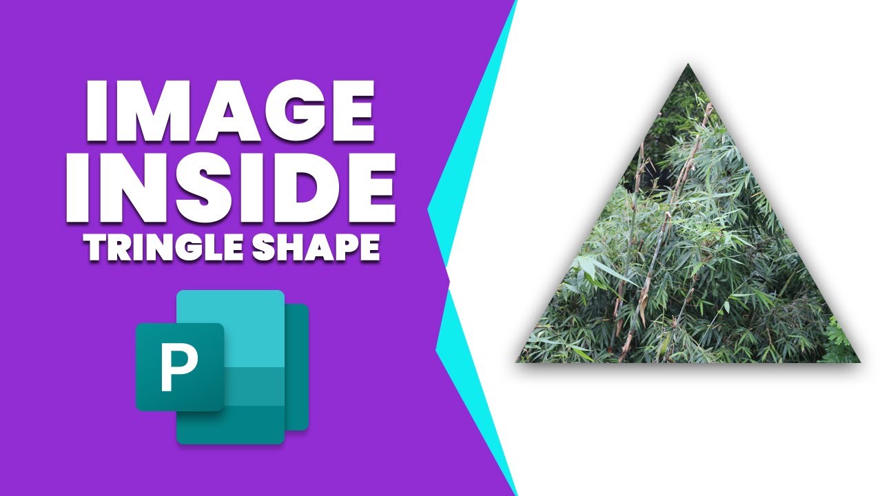 How to put an image inside a tringle shape in publisher - YouTube