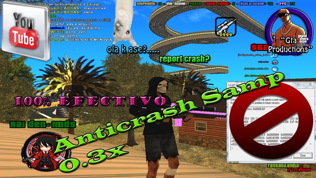 Anticrash SAMP 0.3x 100% Efectivo!!! :D - YouTube