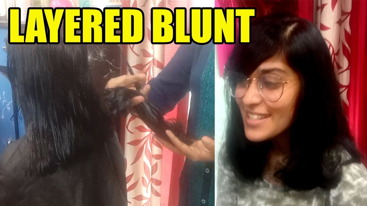 Layered Blunt Haircut Tutorial - YouTube