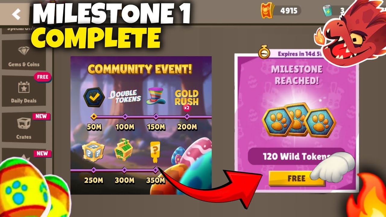 Milestone reaches 120 wild token free and community event 50m complete ...