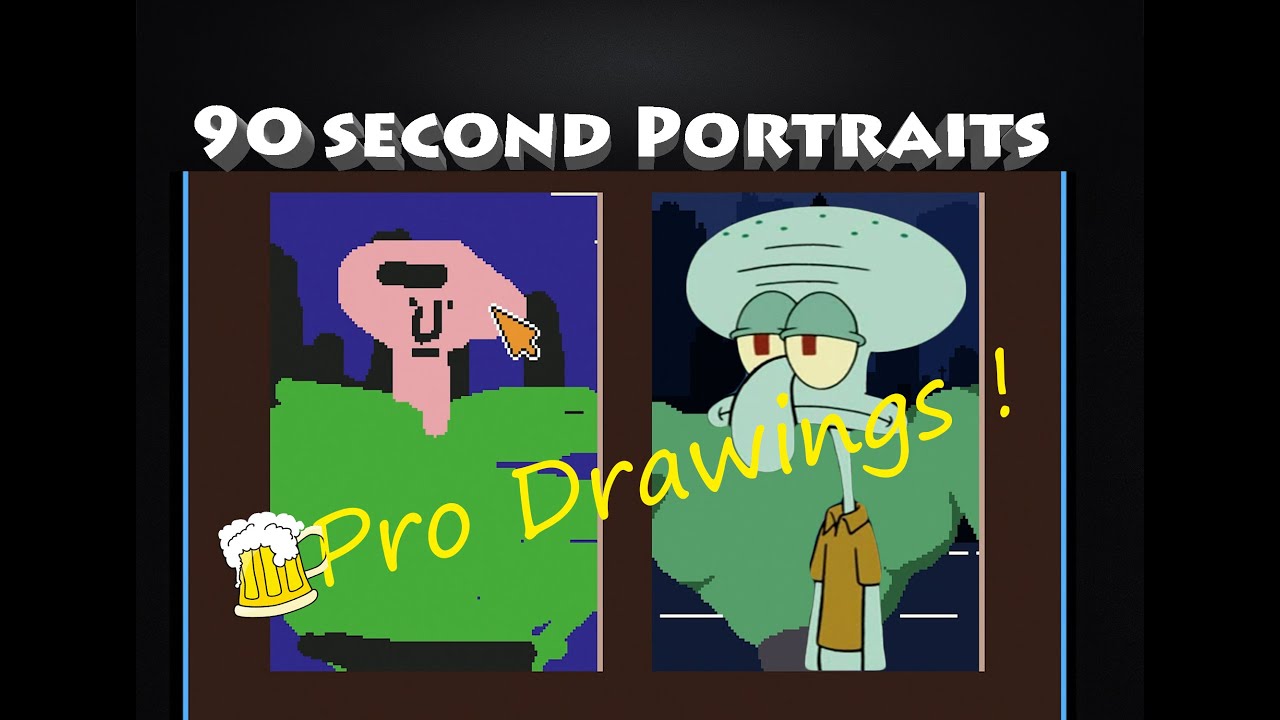 90 second portraits ! Squidward ? - YouTube