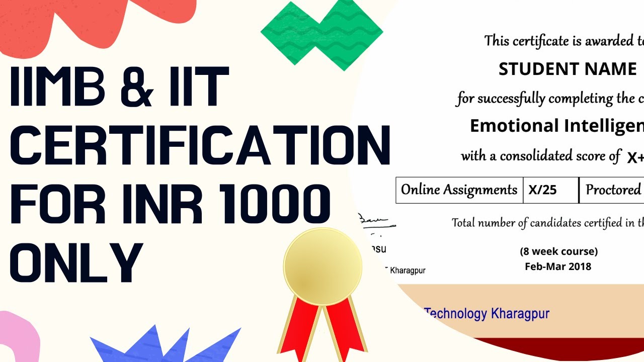 How to get IIMB & IIT certificate for INR 1000 Only | Swayam ...
