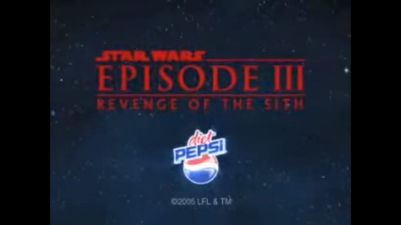 Star Wars Episode III Revenge Of The Sith Diet Pepsi Commercial - YouTube