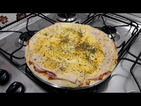 pizza de presunto e queijo massa sem leite e sem ovo - YouTube
