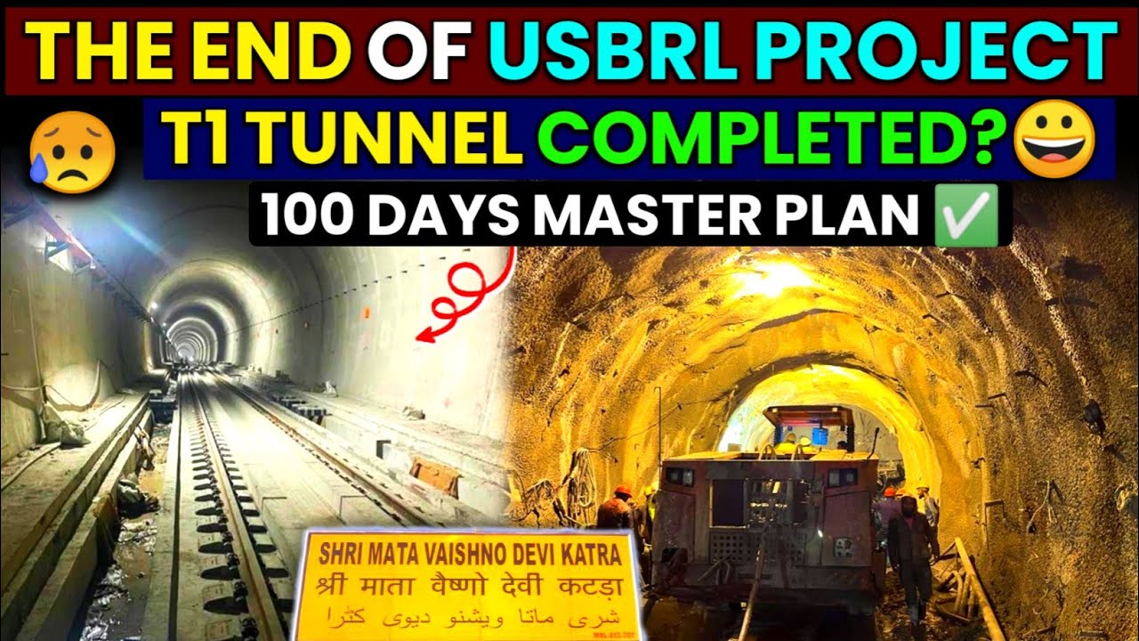 USBRL PROJECT~ THE END of 100 DAYS MASTER PLAN 🥺 TUNNEL T1 COMPLETED?🔥 ...