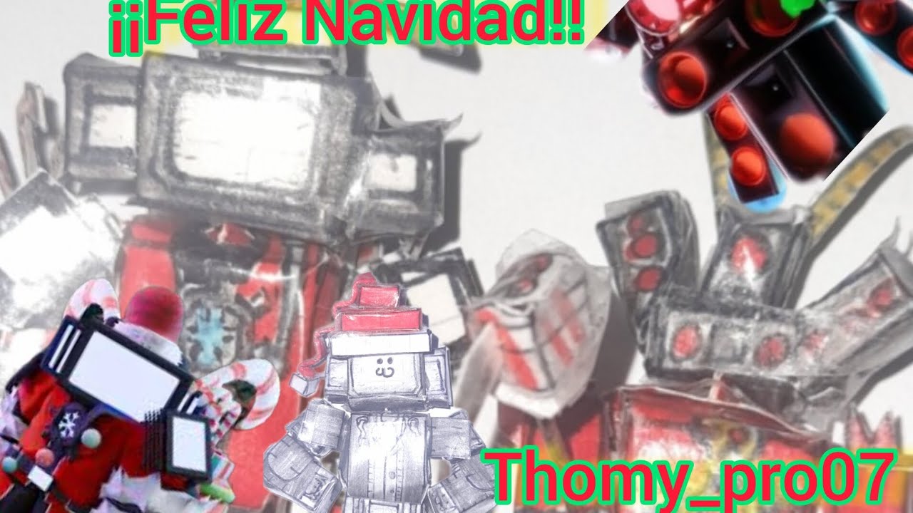 como hacer un krampus titan spekerman y un titan santa tv man (especial ...