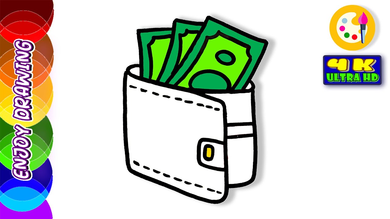 WALLET Drawing 👛: How to Draw WALLET EASY for Beginners | ENJOY DRAWING ...