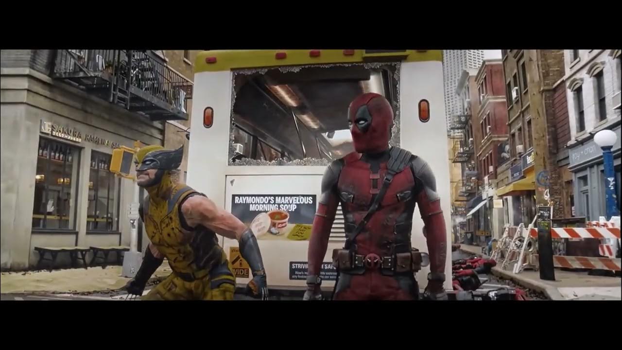 WOLVERINE & DEADPOOL BUS POSE JUMP! - YouTube