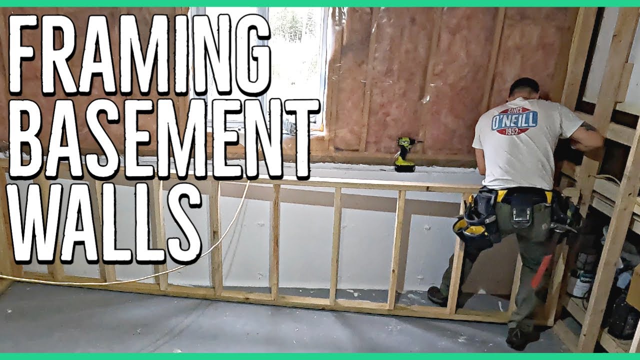 Framing Walls in a Basement - YouTube