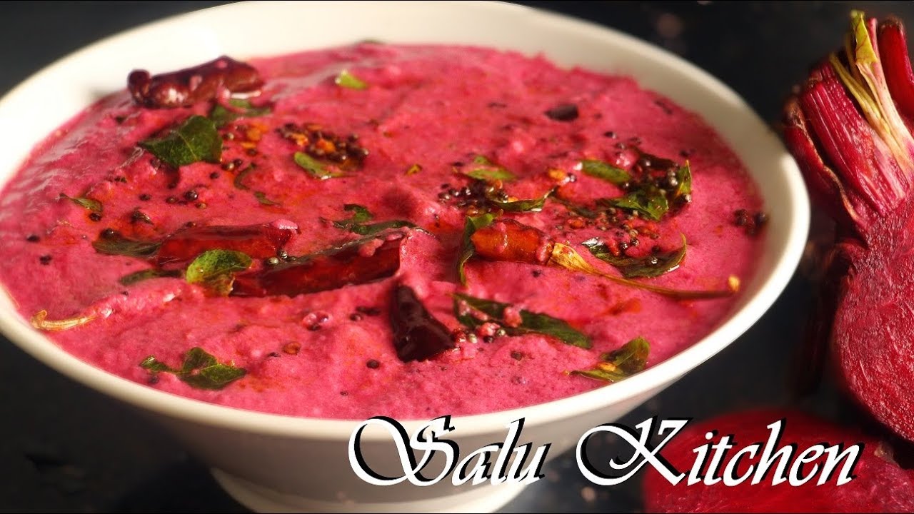 How To Make Onam Sadya Beetroot Pachadi - YouTube