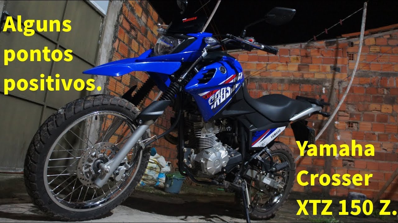 Nova Yamaha Crosser XTZ 150 Z azul alguns pontos positivos - YouTube
