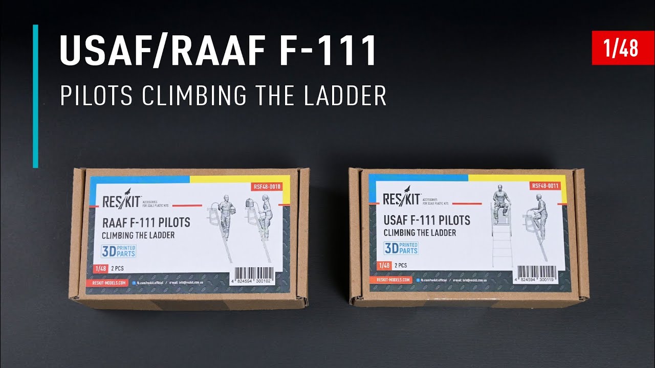 RAAF/USAF F-111 pilots climbing the ladder (2 pcs) (1/48) by ResKit ...