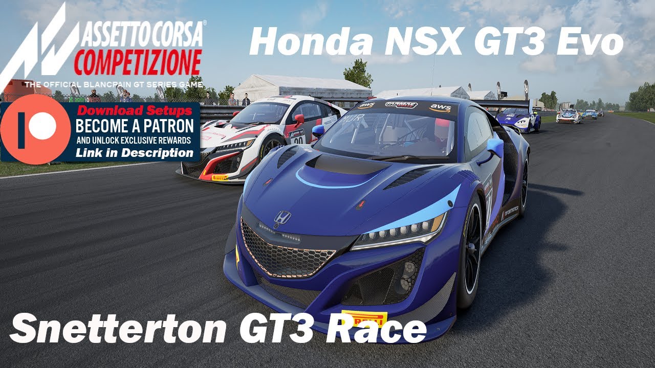 Assetto Corsa Competizione ACC Setup Test Race Honda NSX EVO GT3 at ...