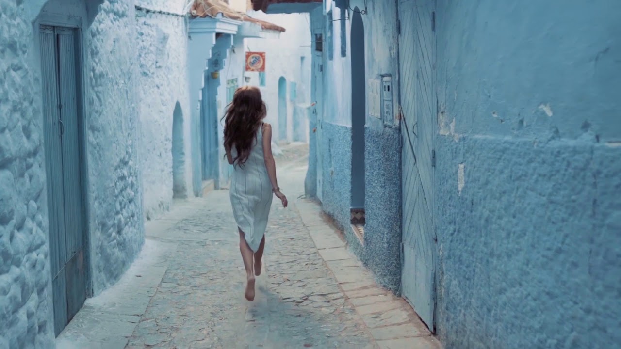 Girl running in blue street 100% Free Video Slow motion - YouTube