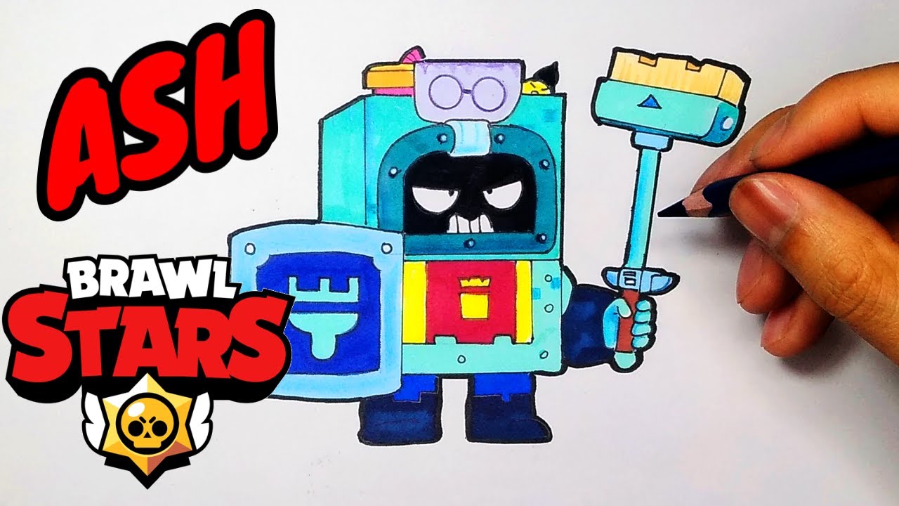 Como Dibujar A Ash De Brawl Stars Facil Paso A Paso How To Draw Ash Brawl Stars Cls Artz