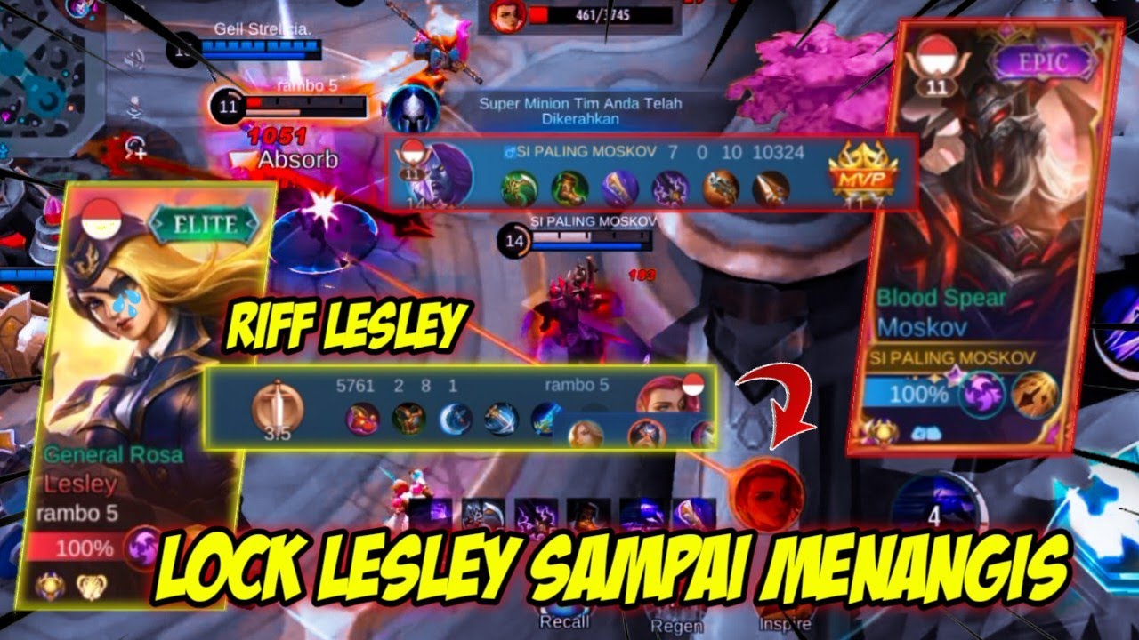RIFF LESLEY!!! Lock Lesley Sampai Menangis 😭|| New Build Top 1 Global ...