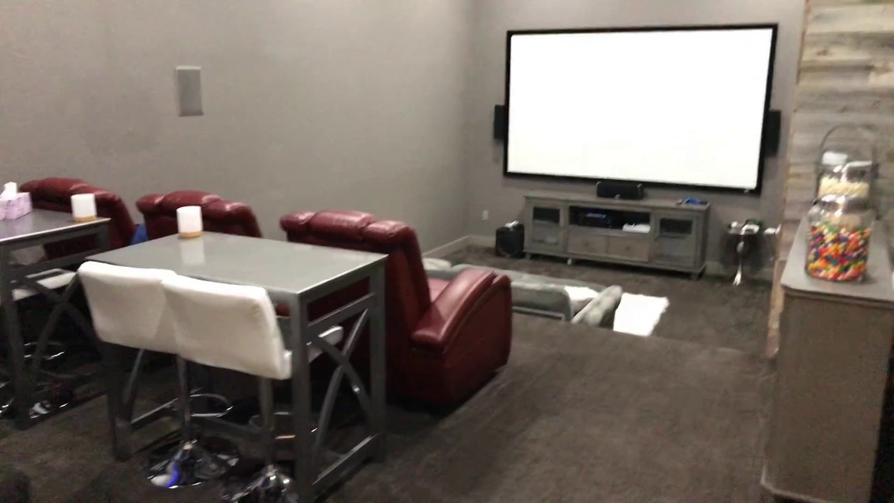 3rd row platform added to Home theater room - YouTube