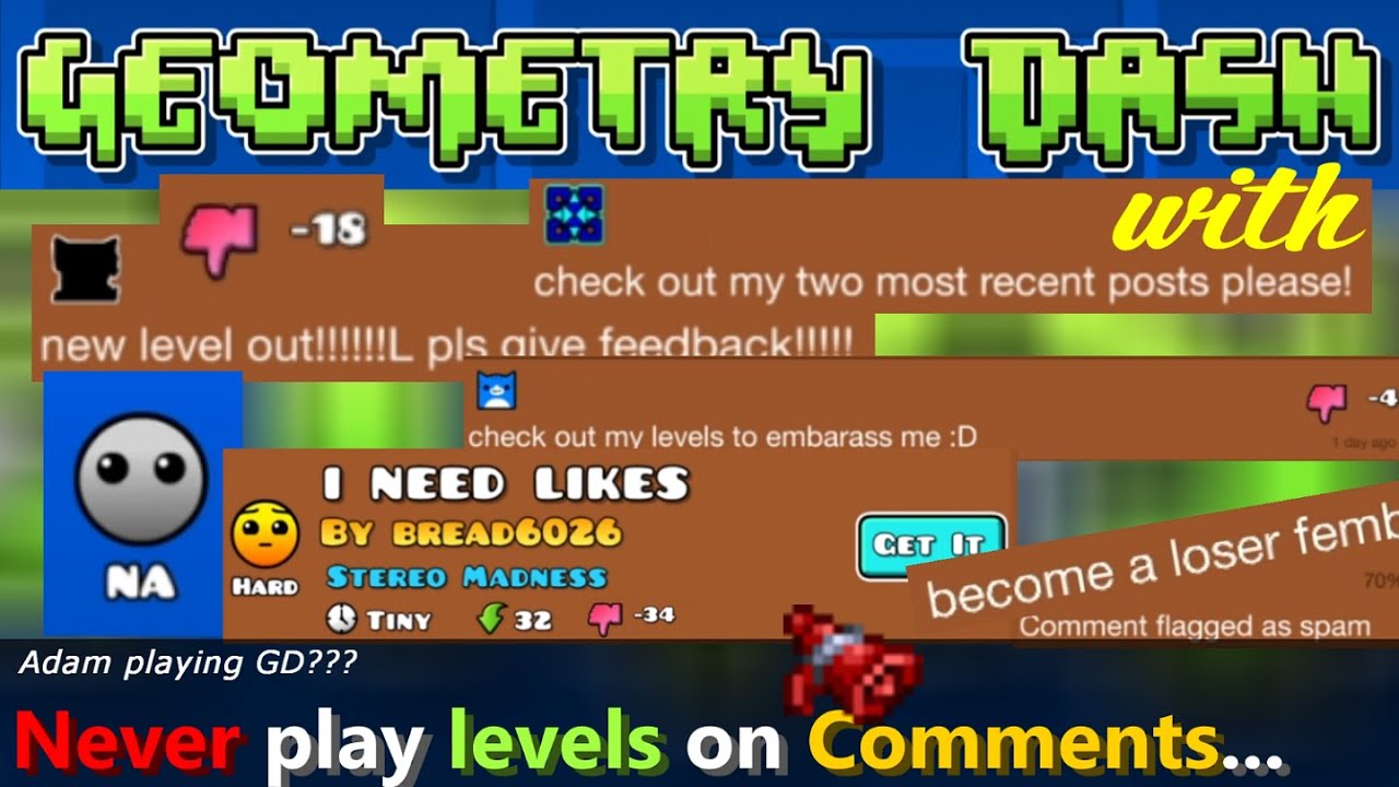Terraria Youtuber Plays Geometry Dash, with these terrible levels ...