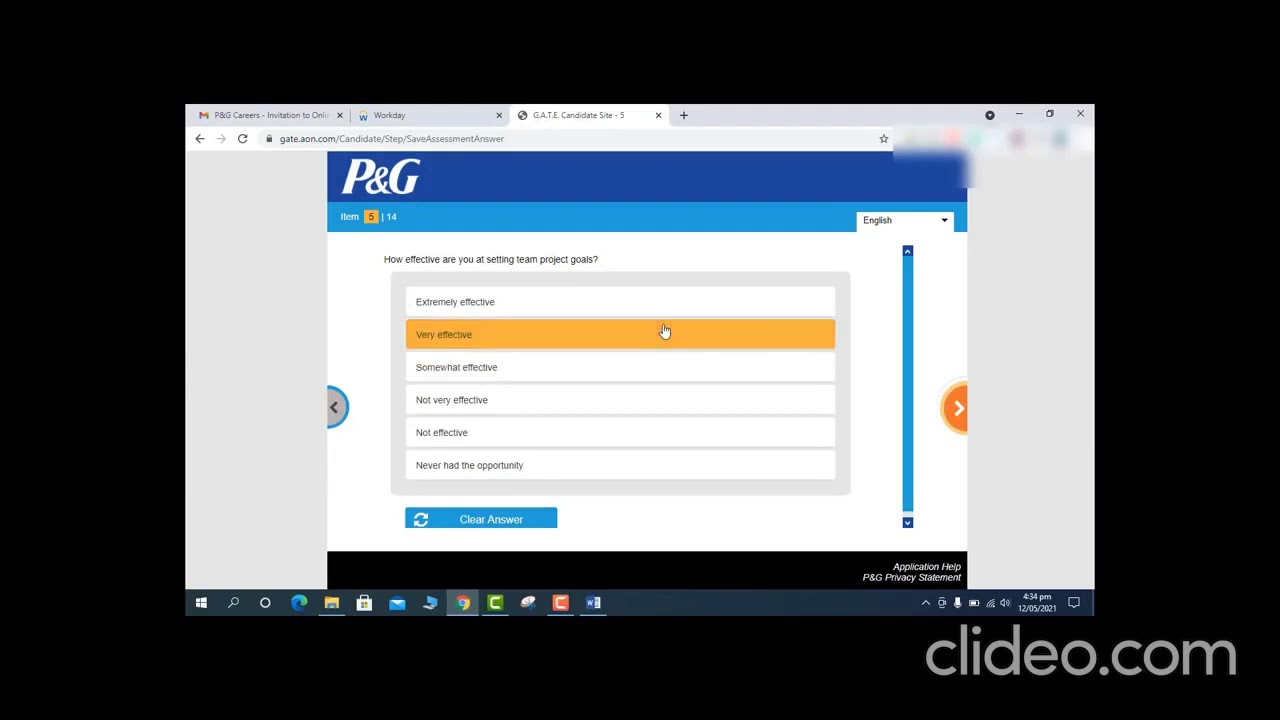 P&G Peak Performance Assessment - YouTube