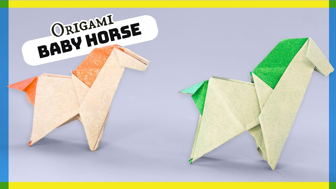 Fold an cute origami HORSE | easy paper horse tutorial - YouTube