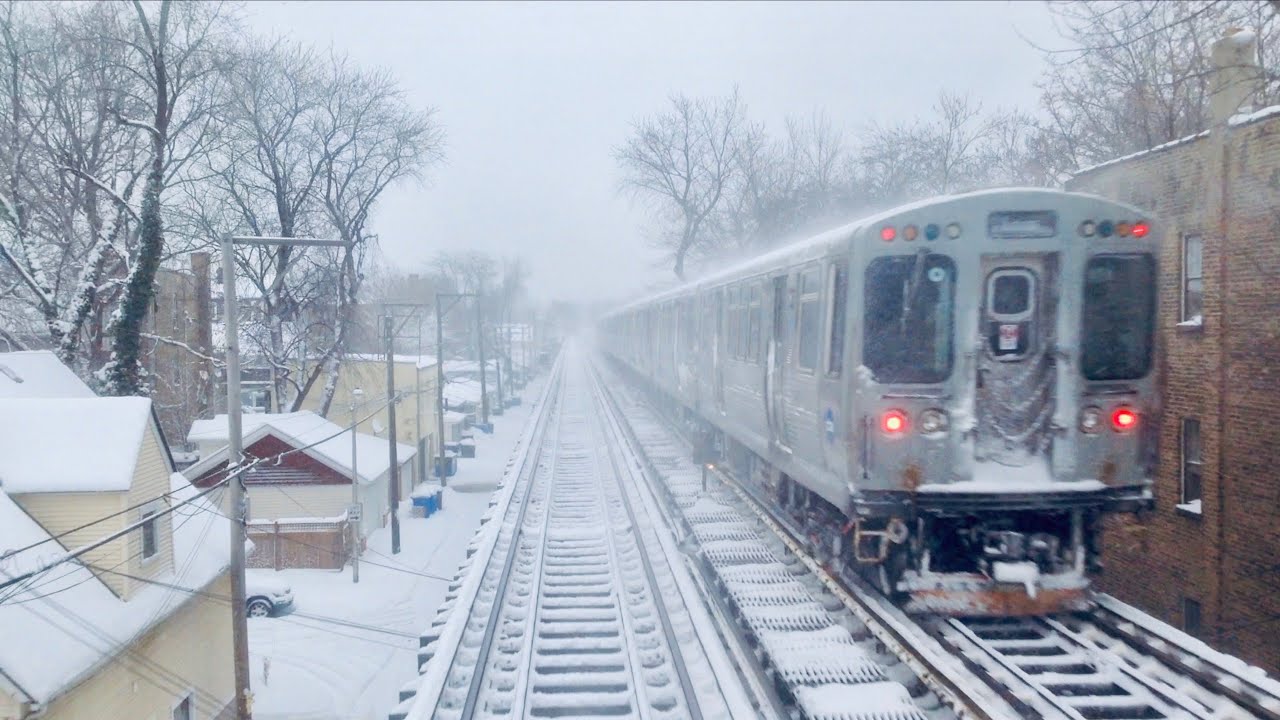 Chicago CTA Brown Line WINTER POV - YouTube