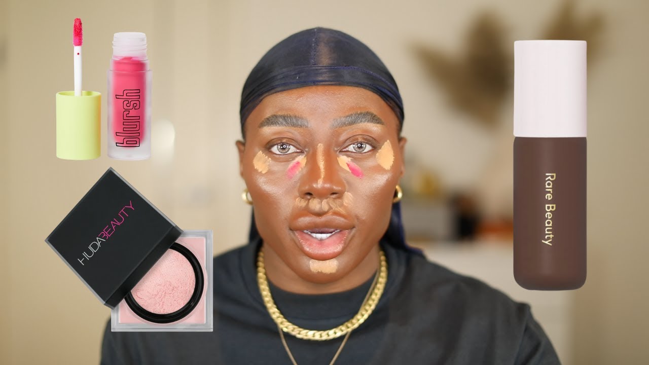 CHERRY BLOSSOM PINK POWDER + BLUSH UNDER EYE TREND! + RARE BEAUTY ...