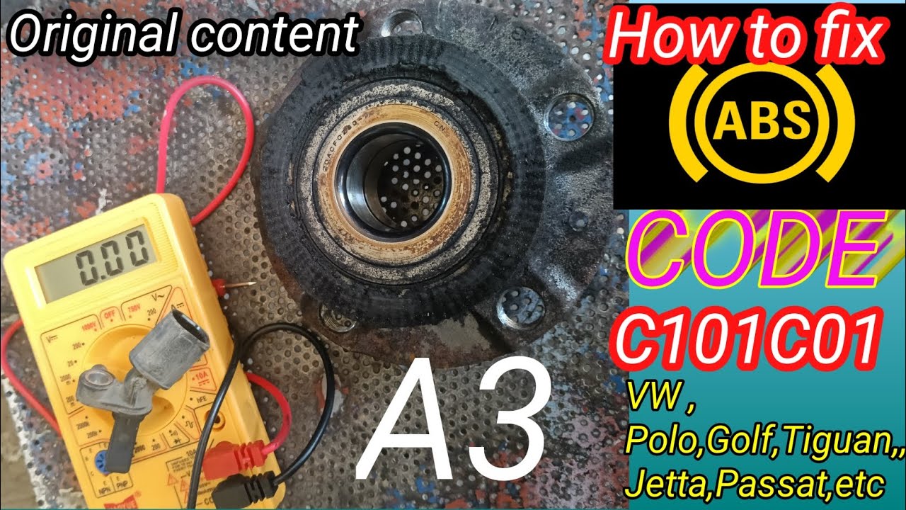 How to fix code C101C01 VW (metre पर ABS का लाइट क्यों आ रहा है😭😱 - YouTube