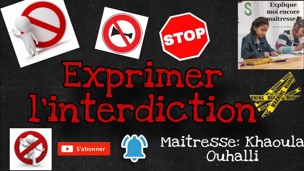 Communication : Interdire/ Exprimer une interdiction #expression orale ...