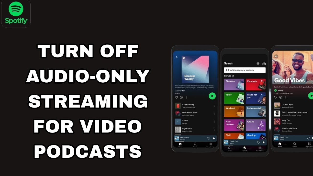 How To Turn Off Audio-Only Streaming For Video Podcasts On Spotify App ...
