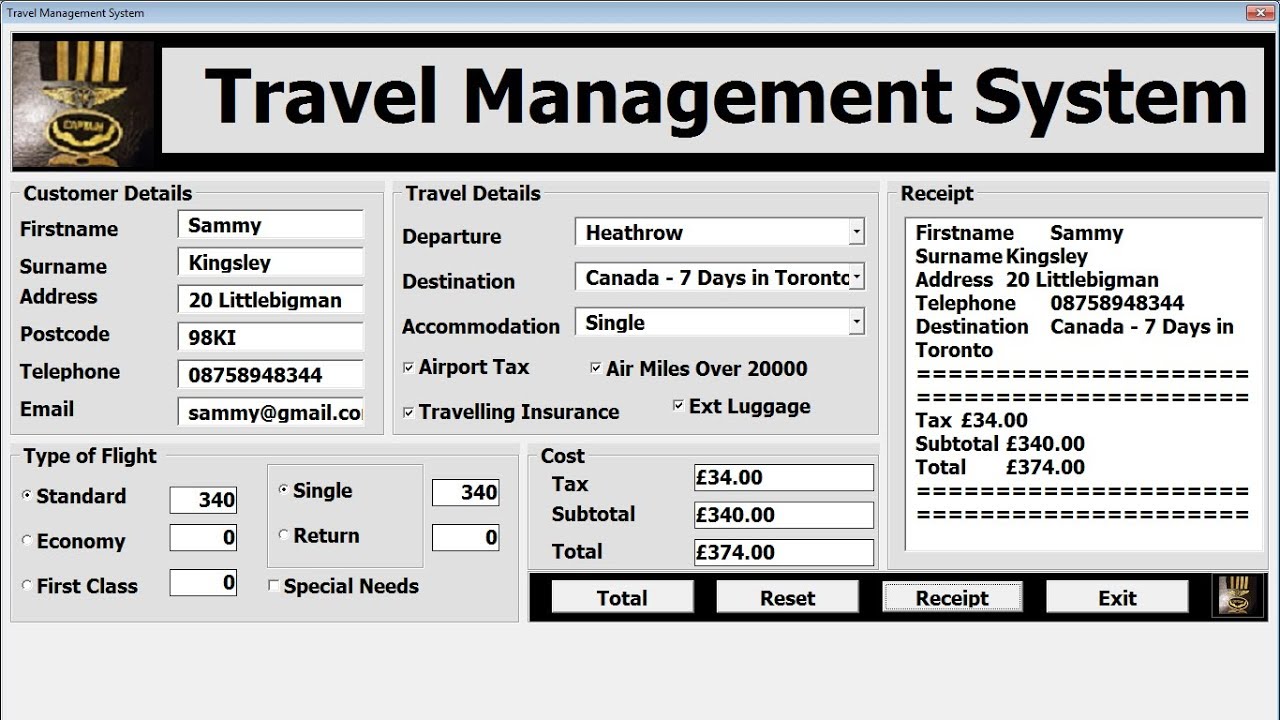 How To Create Travel Management System In Excel Using Vba With Oo Approach Part 3 Of 5 Youtube 0006