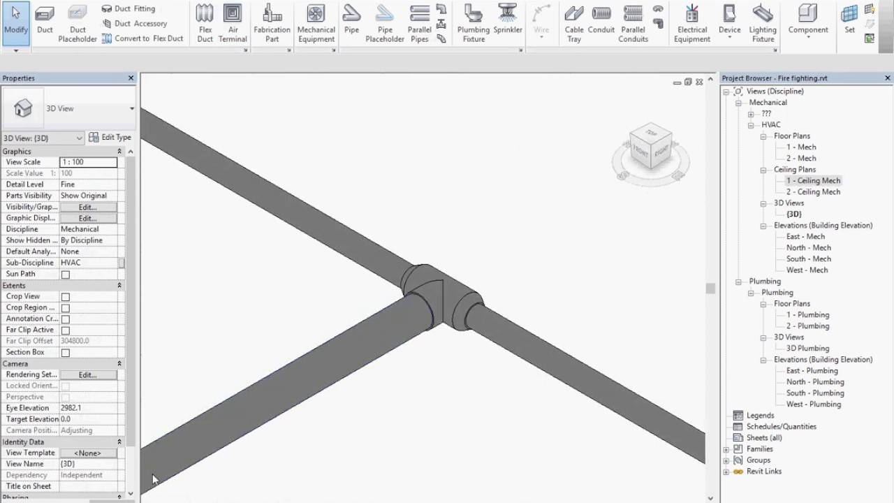 HOW TO CREATE SPRINKLER FAMILIES WITH PIPE CONNECTION REVIT IN TAMIL ...