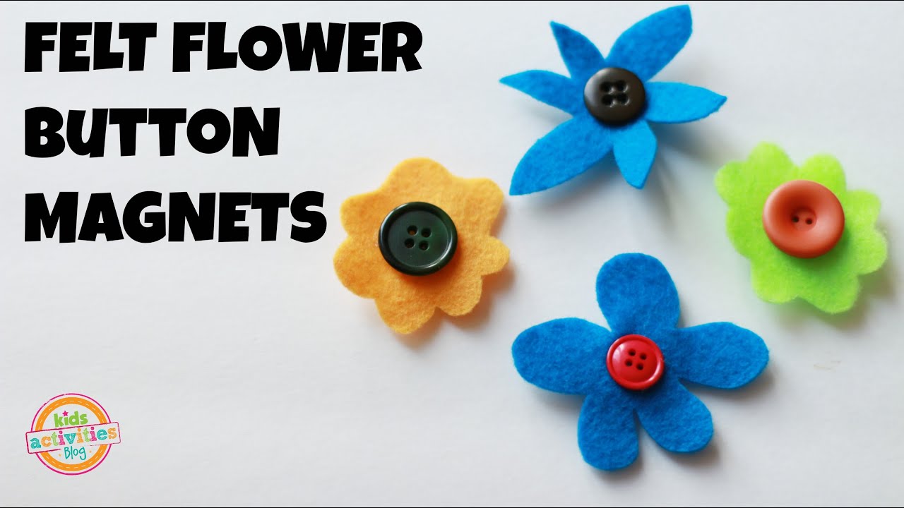 Flower Button Magnets - YouTube