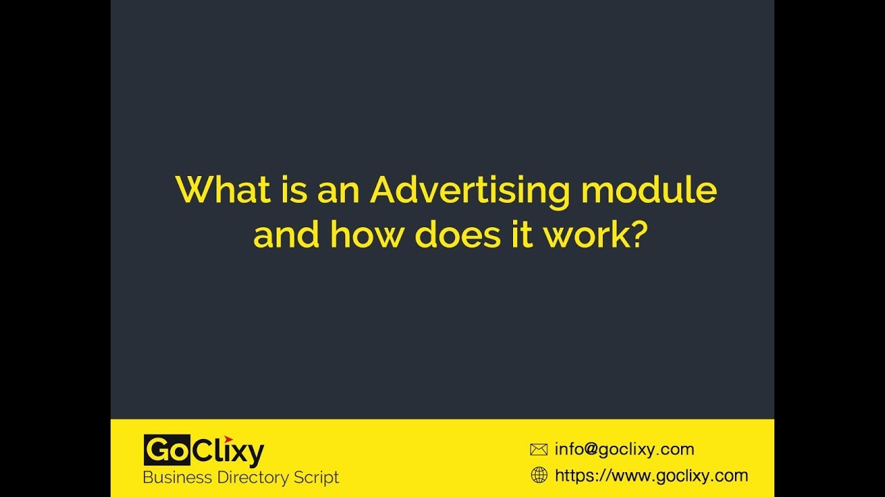 What is an Advertising module and how does it work? - YouTube