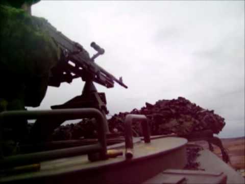 Canadian Forces C6 Firing on G-Wagon - YouTube