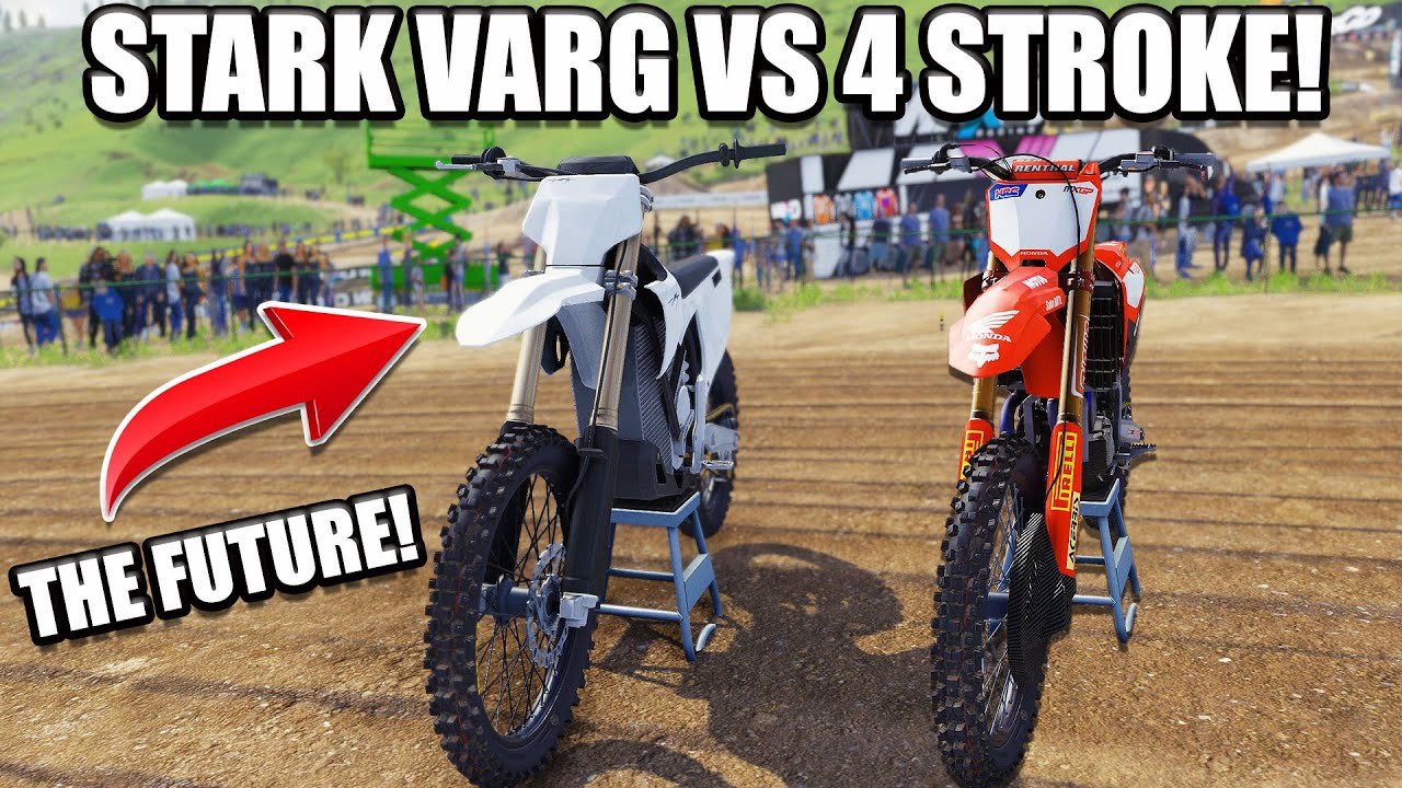 The Stark Varg VS HONDA 450R in MX BIKES… - YouTube