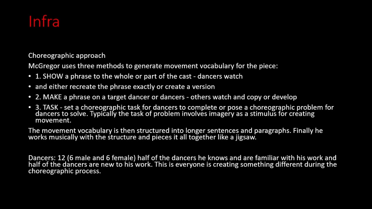 AQA GCSE Dance Revision Infra (updated) - YouTube