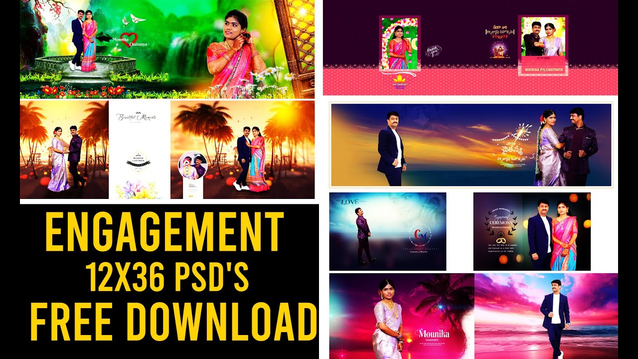 12X36 ENGAGEMENT TEMPLATES FREE DOWNLOAD || NEW DESIGN || PSD ...
