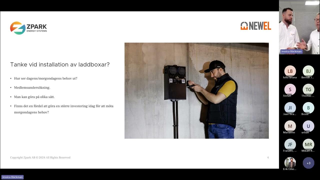 Webbinarium | 5 nyckelfaktorer för installation av laddboxar | Zpark Energy Systems | NEWEL ...