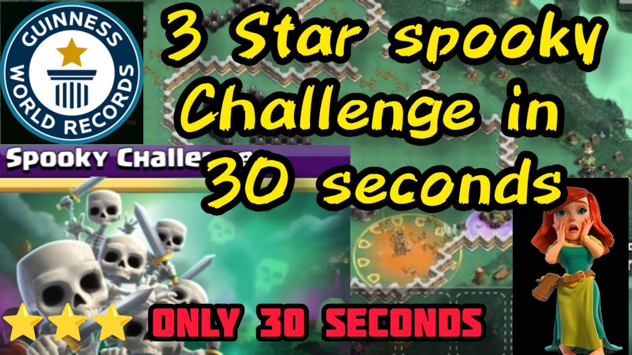 Fastest way to 3 star Spooky Challenge in 30 seconds | How to 3 Star ...
