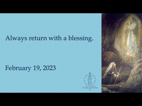 "Always return with a blessing." homily by Fr. Dennis Paez, SDB - YouTube