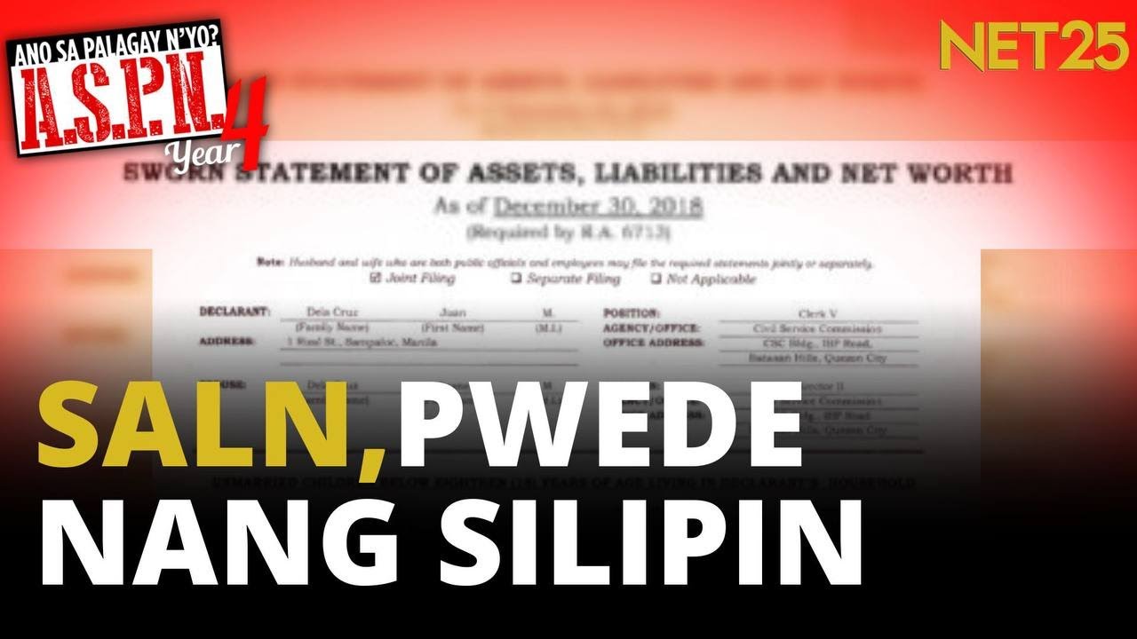 SALN ng mga pulitiko, pwede nang maisapubliko | ASPN - YouTube