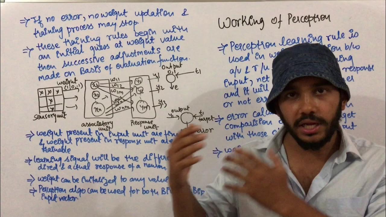 Soft Computing Lecture 14 Working of Perceptron Network - YouTube
