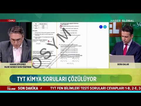 2020 YKS sınavı TYT Fen Bilimleri Kimya Soru Kitapçığı ve Cevap Anahtarı Detaylı Çözümleri