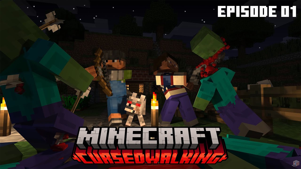 TWO Idiots SURVIVE in a ZOMBIE APOCALYPSE in MINECRAFT (Cursed Walking ...