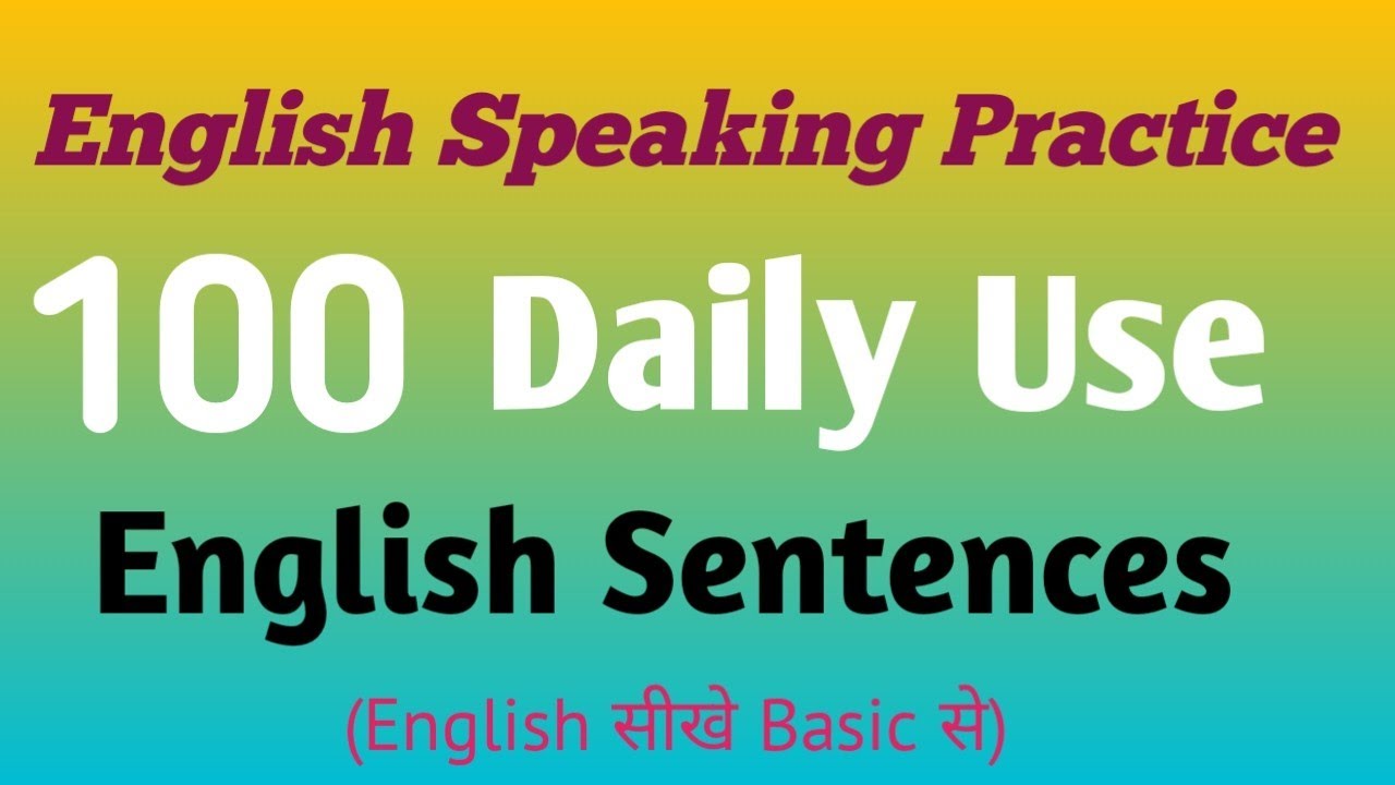 English Speaking Practice | Daily Use English Sentences practice - YouTube