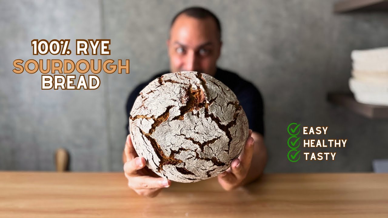 100% Rye Sourdough Bread - YouTube